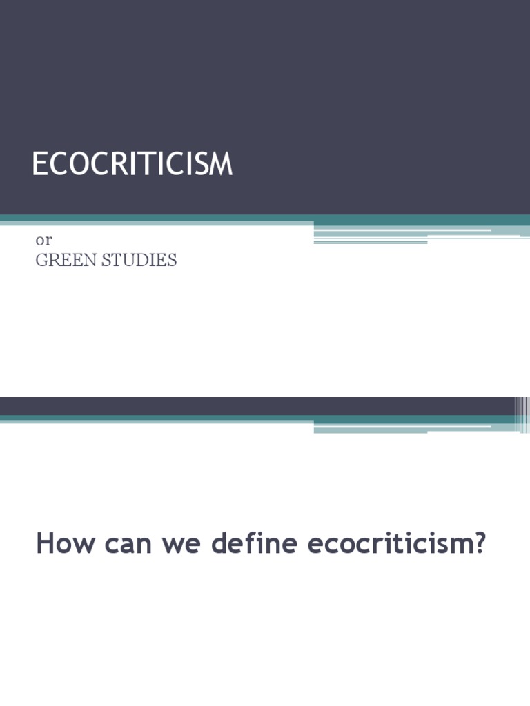 Ecocritism | PDF | Ecocriticism | Wilderness