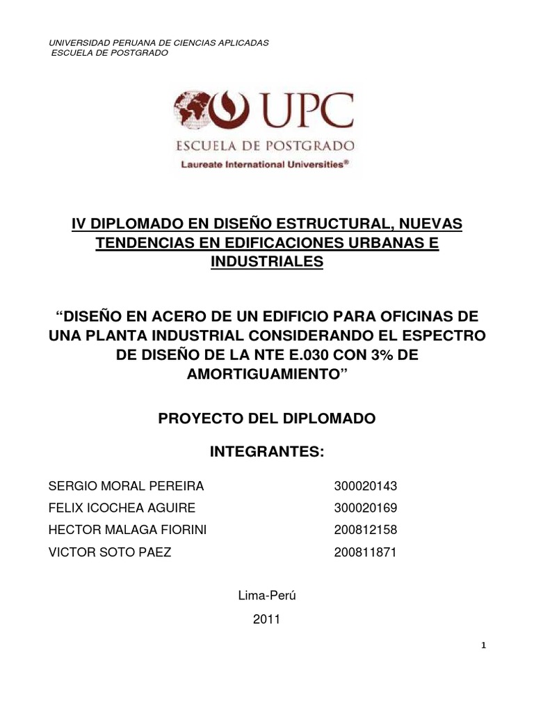Diplomado en Ingenieria Estructural 2 | PDF | Acero | Diseño