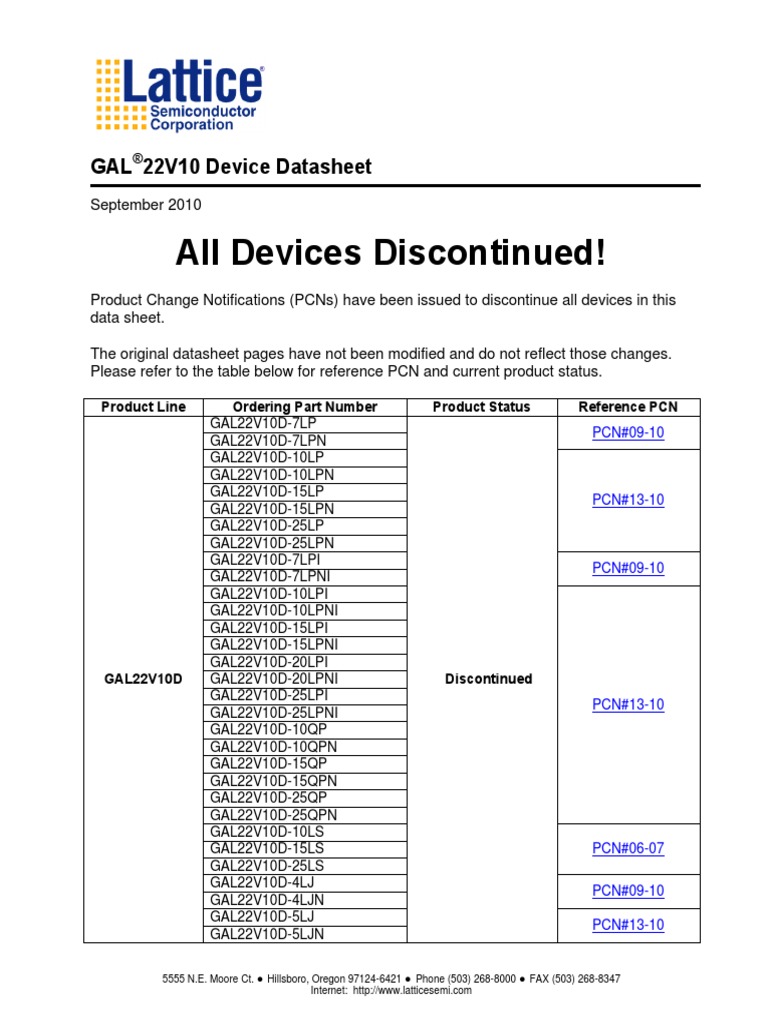 Datasheet 22v10 | PDF