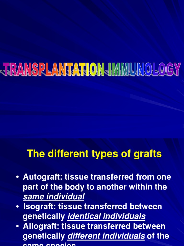 Types of Grafts and Rejection Mechanisms | PDF | Transplant Rejection ...