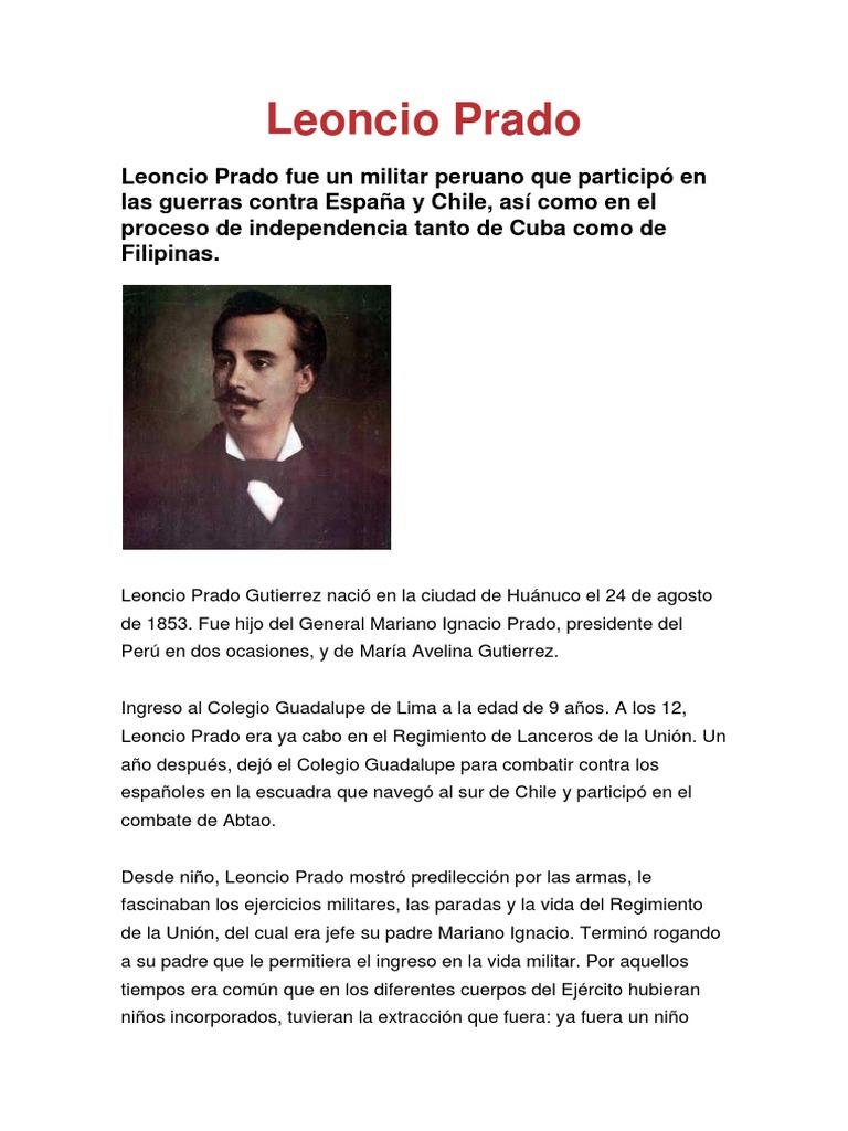 Leoncio Prado | PDF | Guerra de la era industrial | Operaciones militares