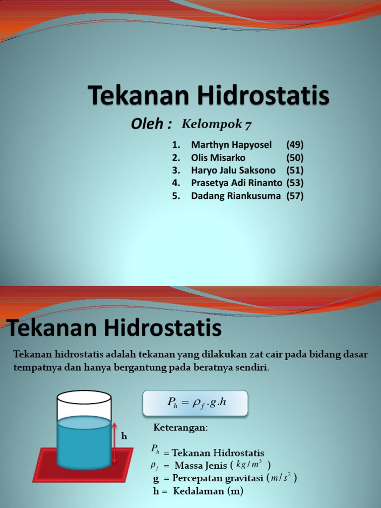 Tekanan Hidrostatis | PDF