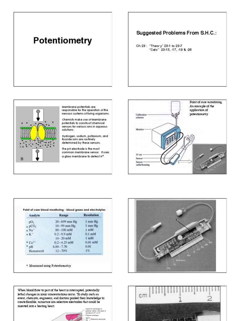 Potentiometry | PDF | Ph | Potassium
