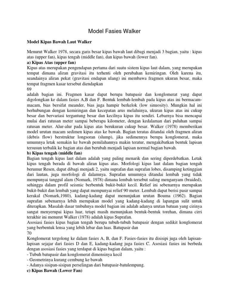 Model Fasies Walker | PDF