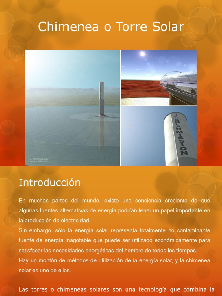 Chimenea Solar | PDF | Energía solar | Generación eléctrica