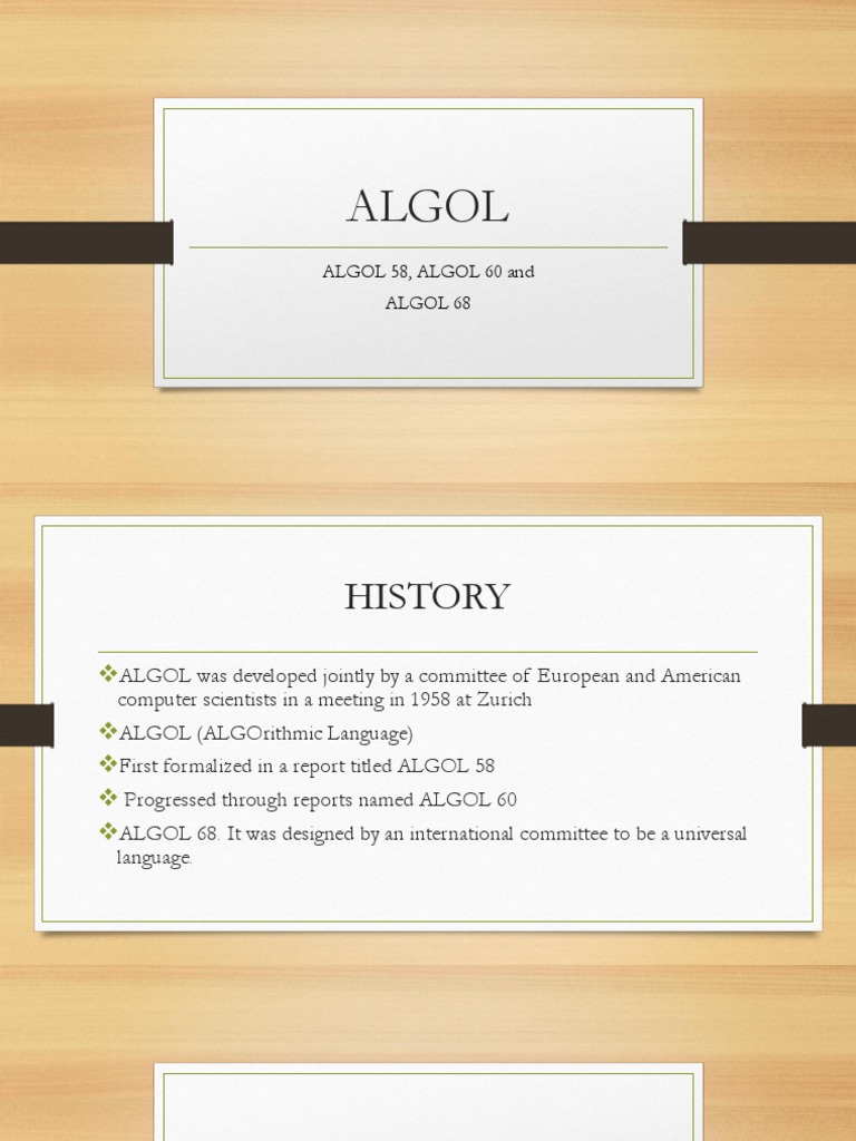 Algol Algol 58 Algol 60 And Algol 68 Pdf Notation Computer Programming