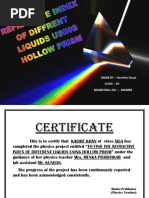 Hollow Prism - Physics Investigatory Project Class 12 CBSE | PDF ...
