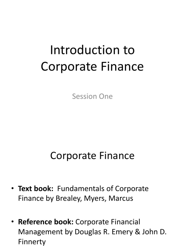 Introduction To Corporate Finance | PDF | Companies | Investing