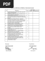 Contoh - Checklist Audit Halal Internal (5 Kriteria SJPH) | PDF