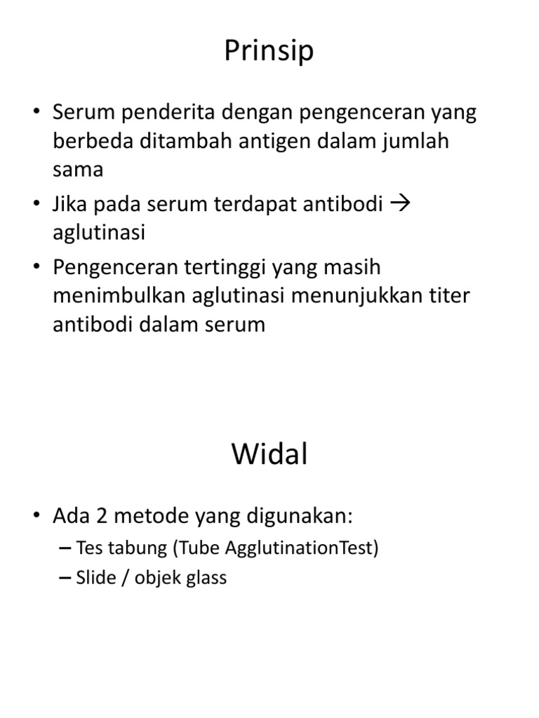 Pemeriksaan Widal | PDF