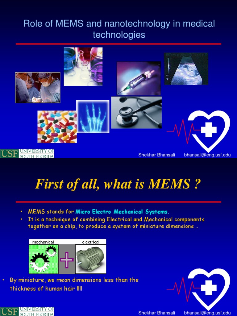 Presentation On Mems Based Application in Medical | PDF
