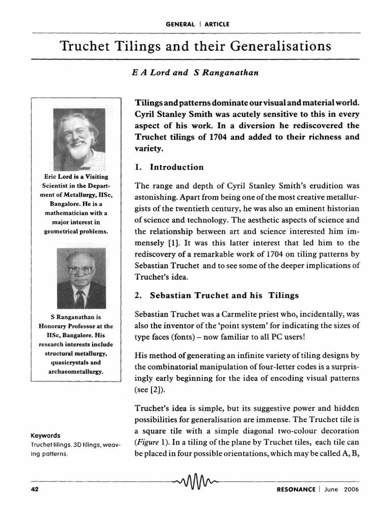 Truchet Tilings and Their Generalisations | PDF | Euclidean Geometry | Space