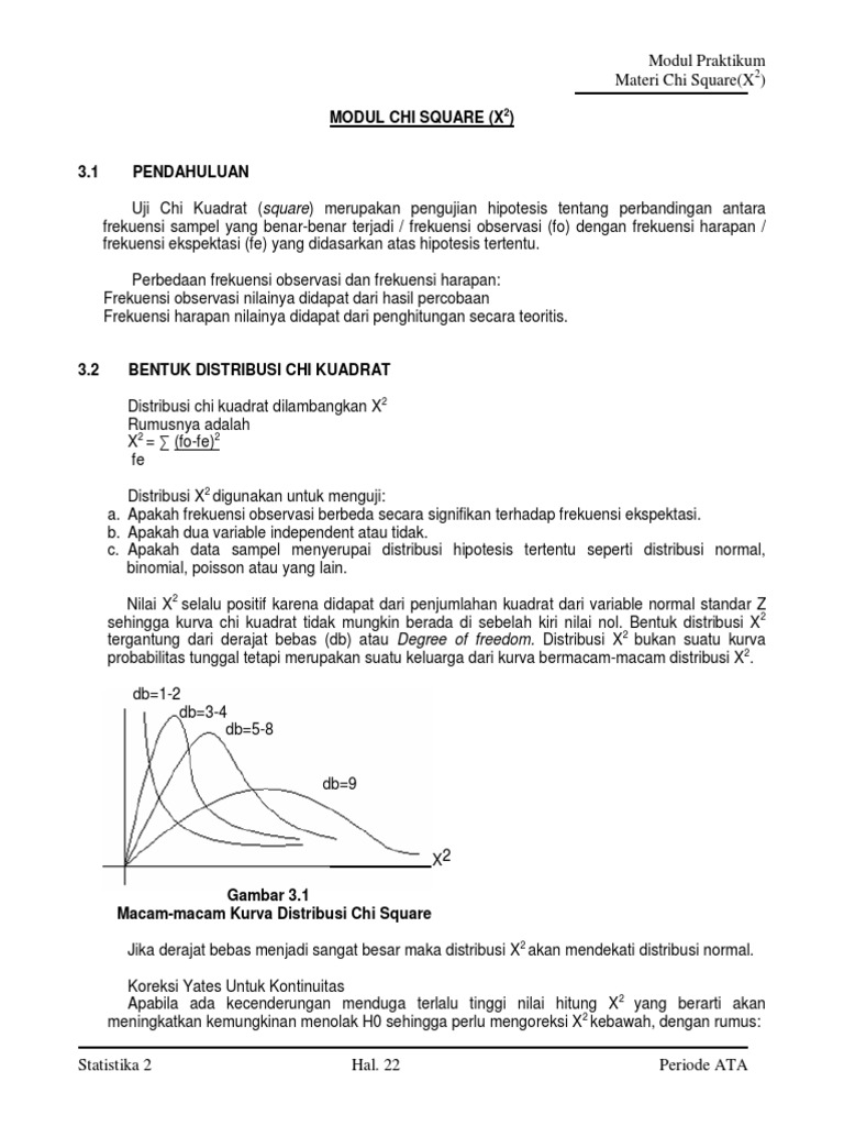 06 Modul Distribusi Chi Square | PDF