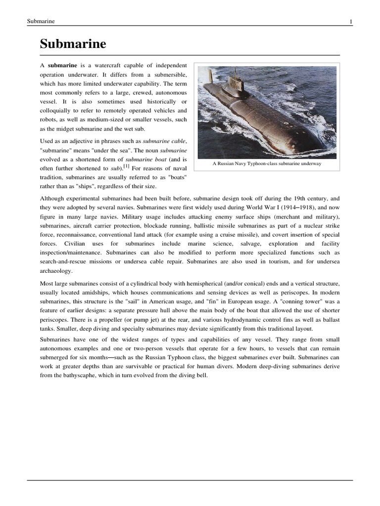 Submarine | Download Free PDF | Submarines | U Boats