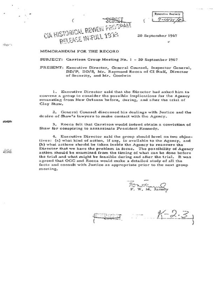 Garrison vs. Shaw: CIA Connections | PDF | Foreign Language Studies ...