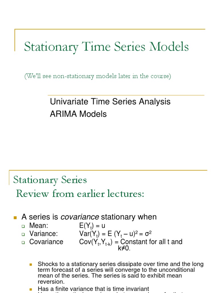 ARIMA AR MA ARMA Models | PDF | Autoregressive Integrated Moving ...
