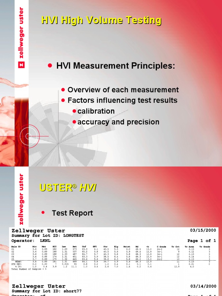 HVI Measurement Principles - by - AbuBakkar Marwat | PDF | Cotton | Nature