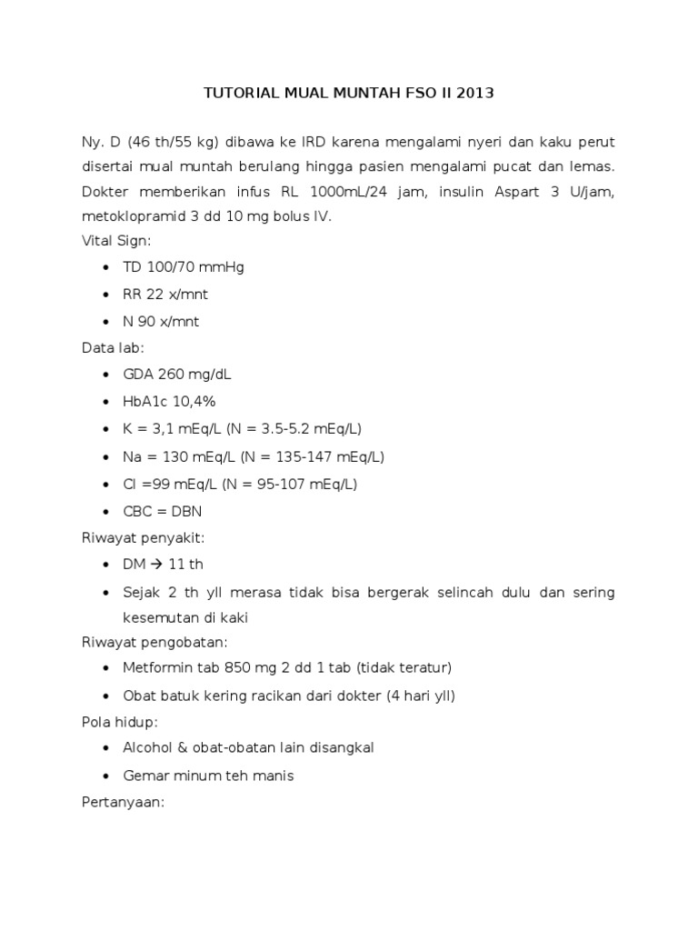 Tutorial Mual Muntah | PDF