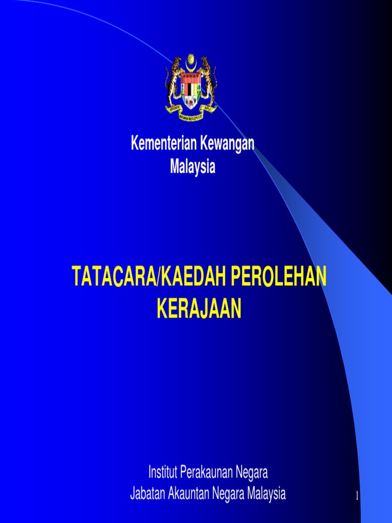Kaedah Perolehan Kerajaan | PDF