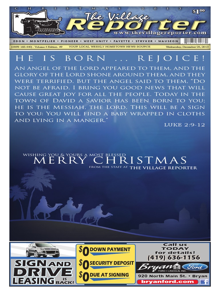 The Village Reporter - December 25th, 2013 | PDF | Newspapers | Flooring