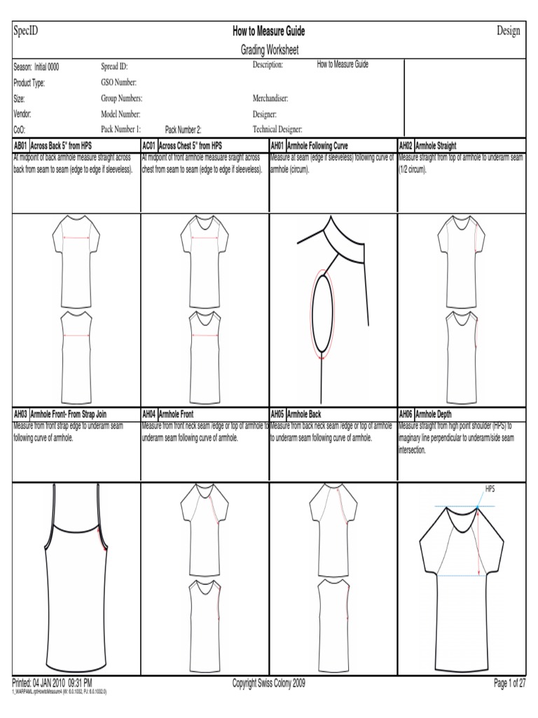 How To Measure | PDF | Seam (Sewing) | Fashion