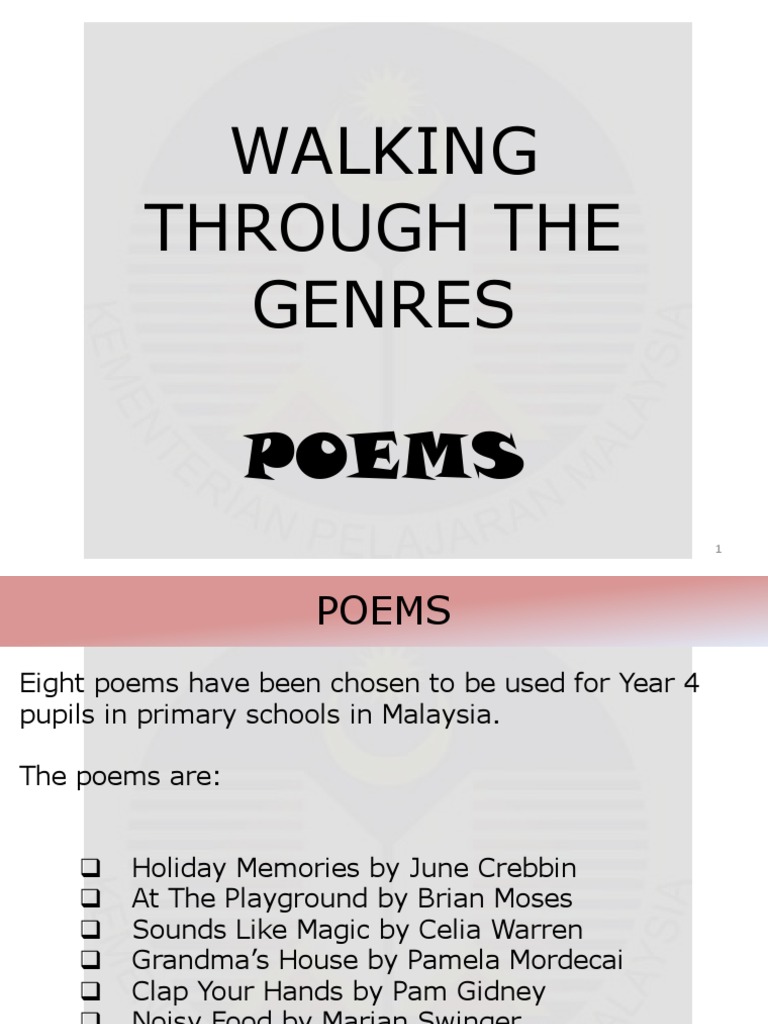 KSSR Year Four Poems | PDF | Poetry