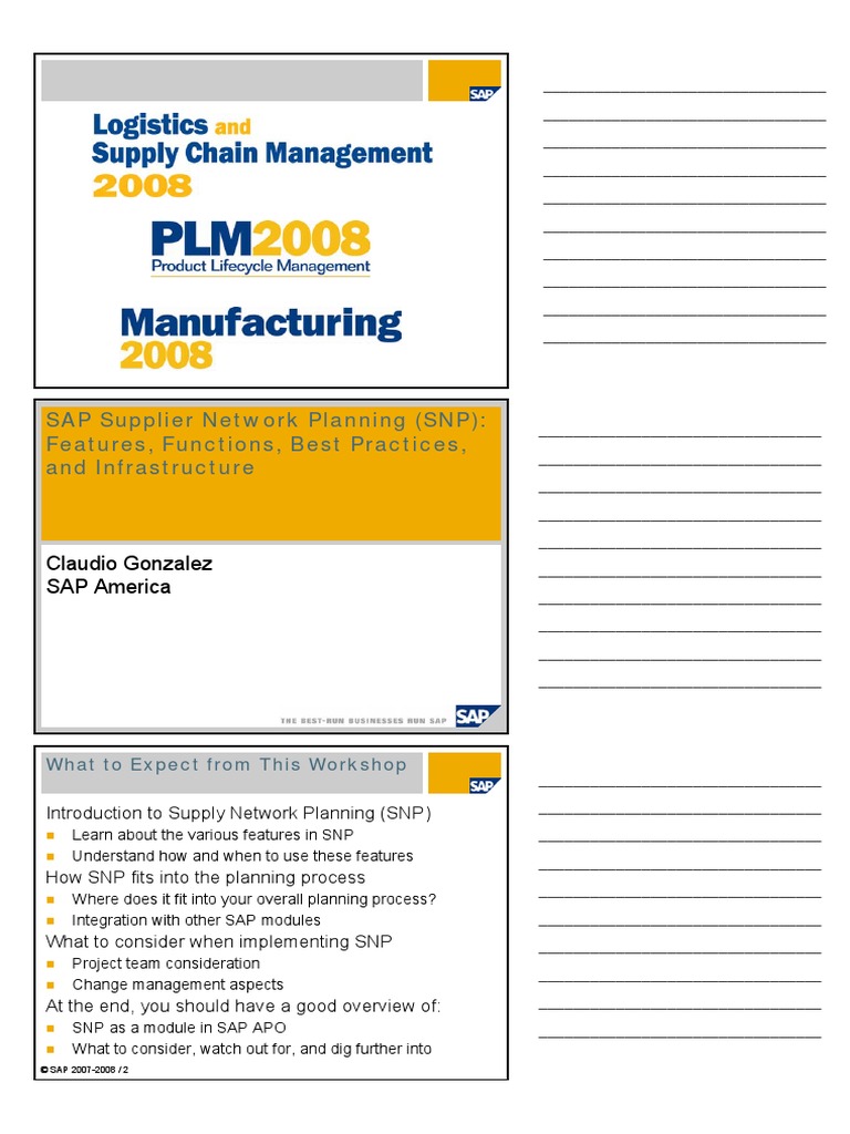 SAP Supplier Network Planning (SNP) 26125069 | PDF | Mathematical ...