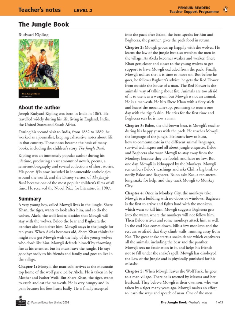 Teacher_s Notes for the Jungle Book | Mowgli | Bagheera