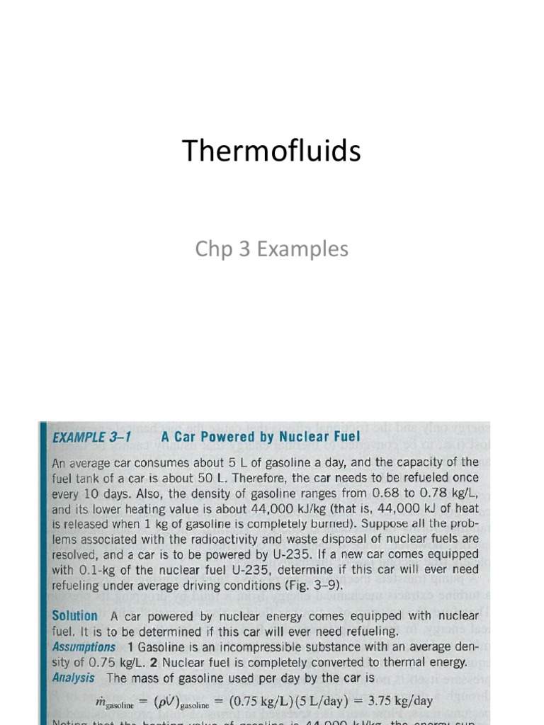 Thermofluids Chapter 3 Examples | PDF
