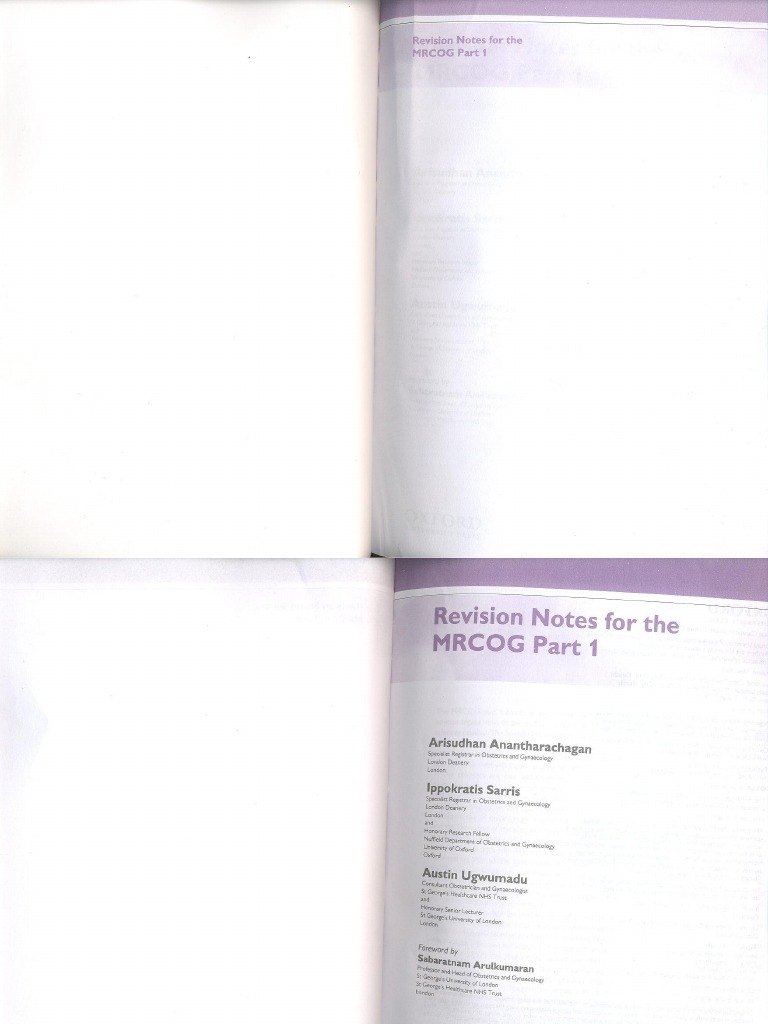 MRCOG-1 Revision Notes | PDF