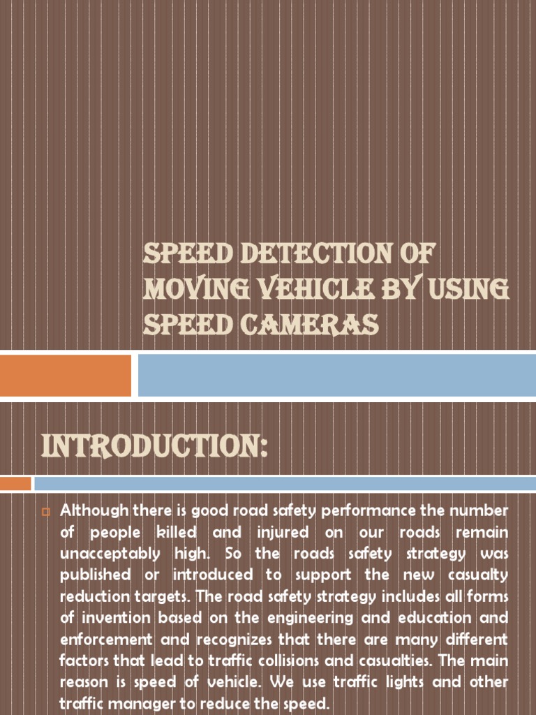 Speed Detection of Moving Vehicle Using Speed Cameras | PDF | Doppler ...