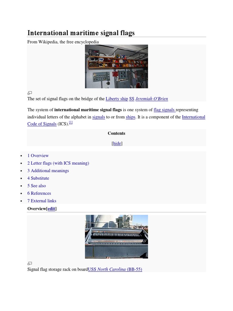 International Maritime Signal Flags Guide | PDF | Flag | Water Transport