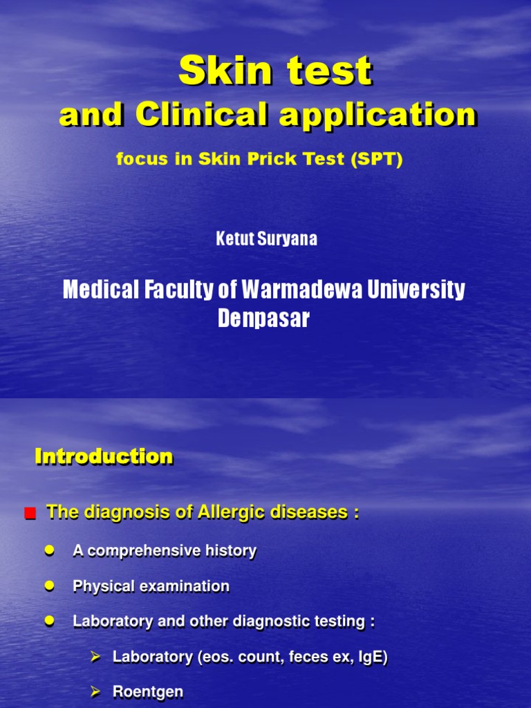 Skin Test | PDF | Allergy | Allergen