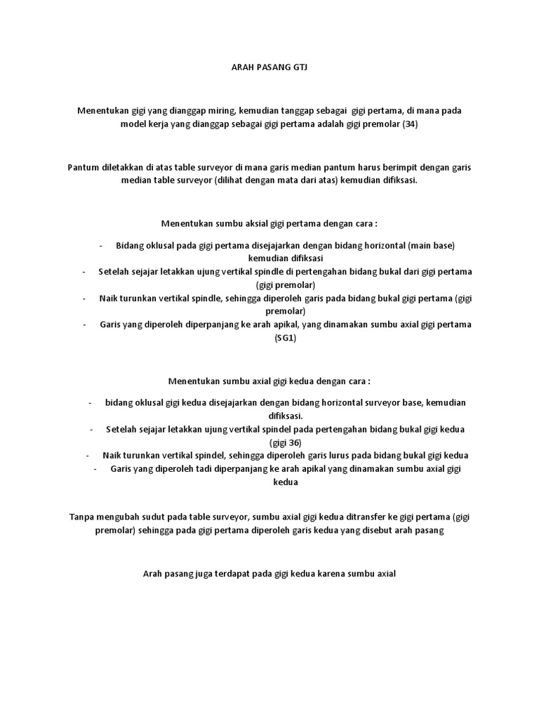 Arah Pasang GTJ | PDF