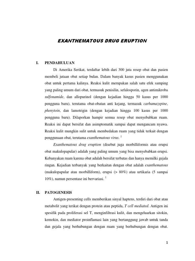 Exanthematous Drug Eruption | PDF