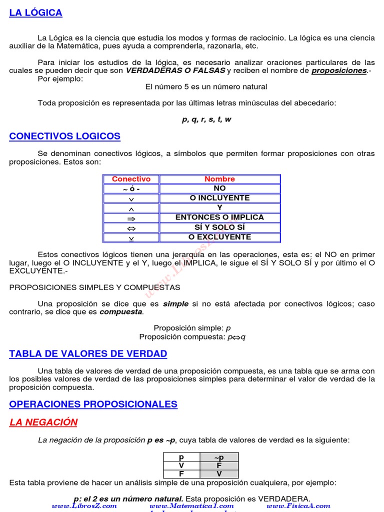 Logica Proposicional Algebra Moderna | Descargar gratis PDF ...
