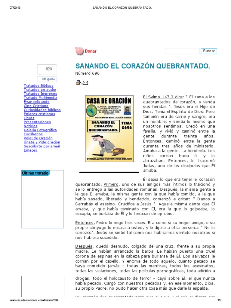 Sanando El Corazón Quebrantado | PDF | Jesús | Oración
