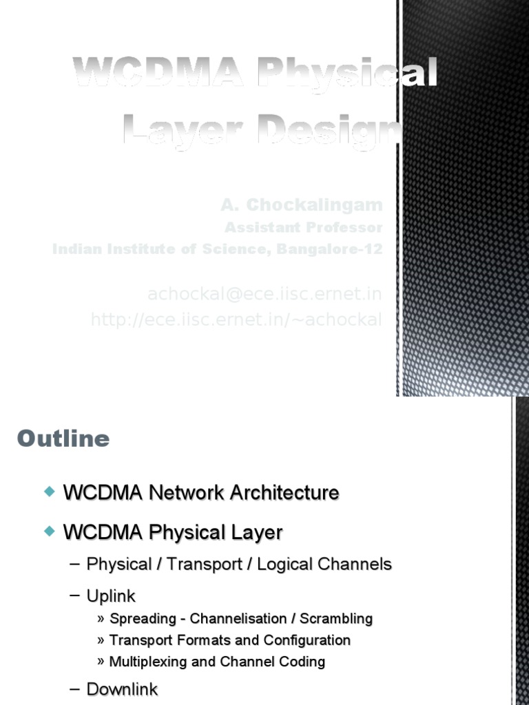 WCDMA Physical Layer Design | PDF | Data | Telecommunications