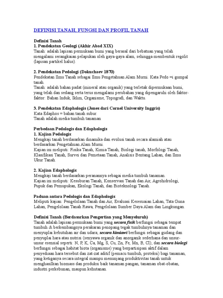 Definisi Tanah | PDF