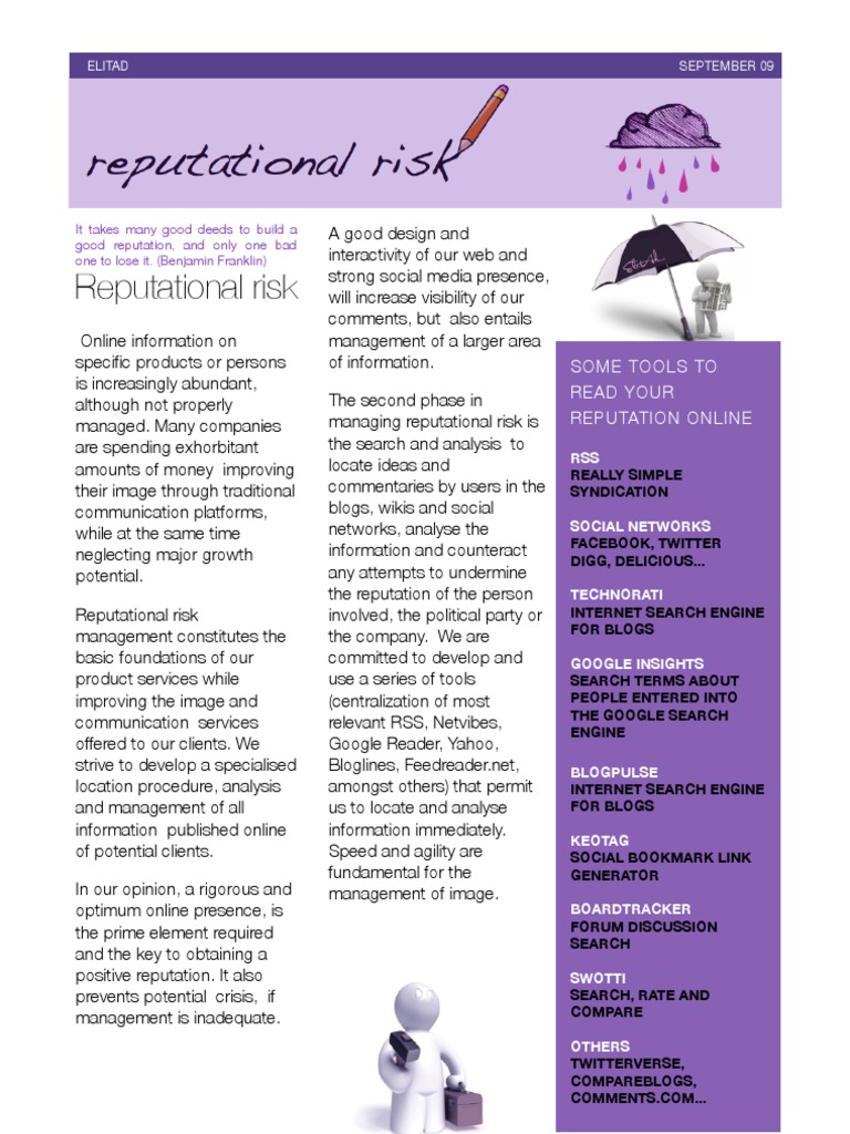 Reputational Risk by ElitAd | PDF | Social Media | Popular Culture ...