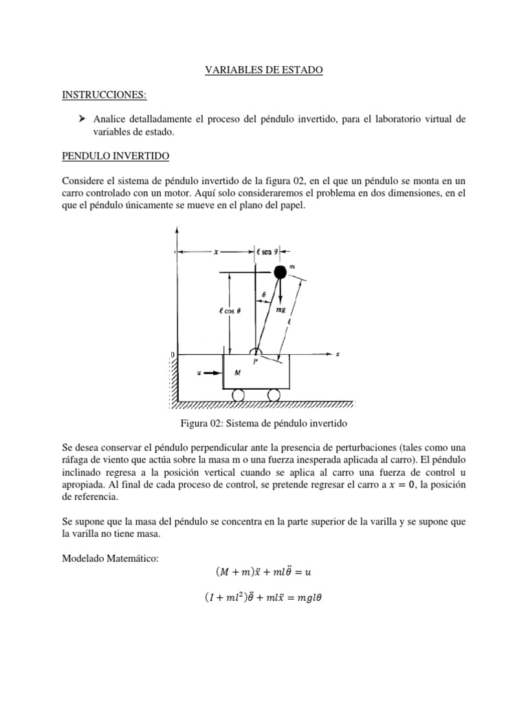 Control de Péndulo Invertido en 2D | PDF | Ciencia y matemáticas