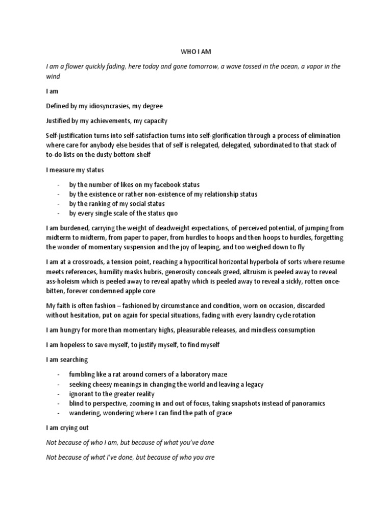 Exploring Identity Through Poetry | PDF | Theology | Religion And Belief