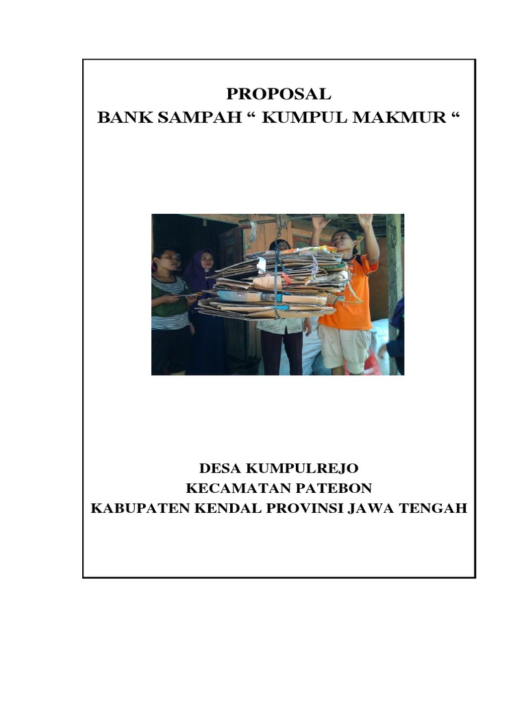 Proposal Bank Sampah | PDF | Ilmu Sosial | Kesehatan Holistik