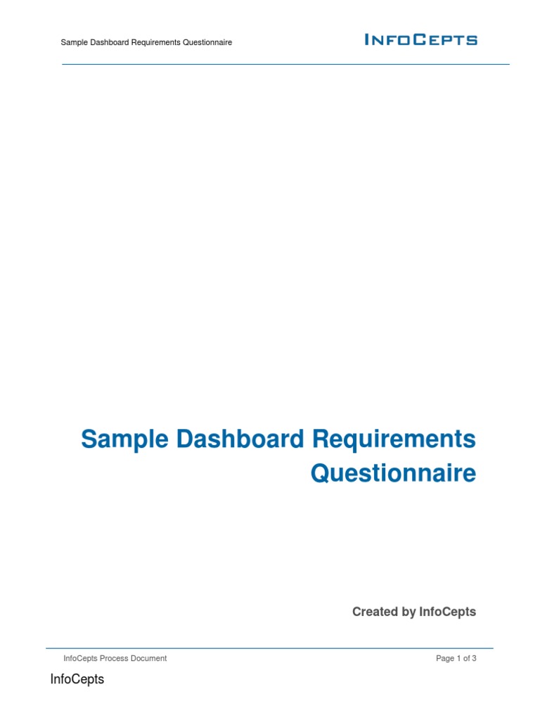 Dashboard Design & Data Visualization Requirement | PDF | Questionnaire ...