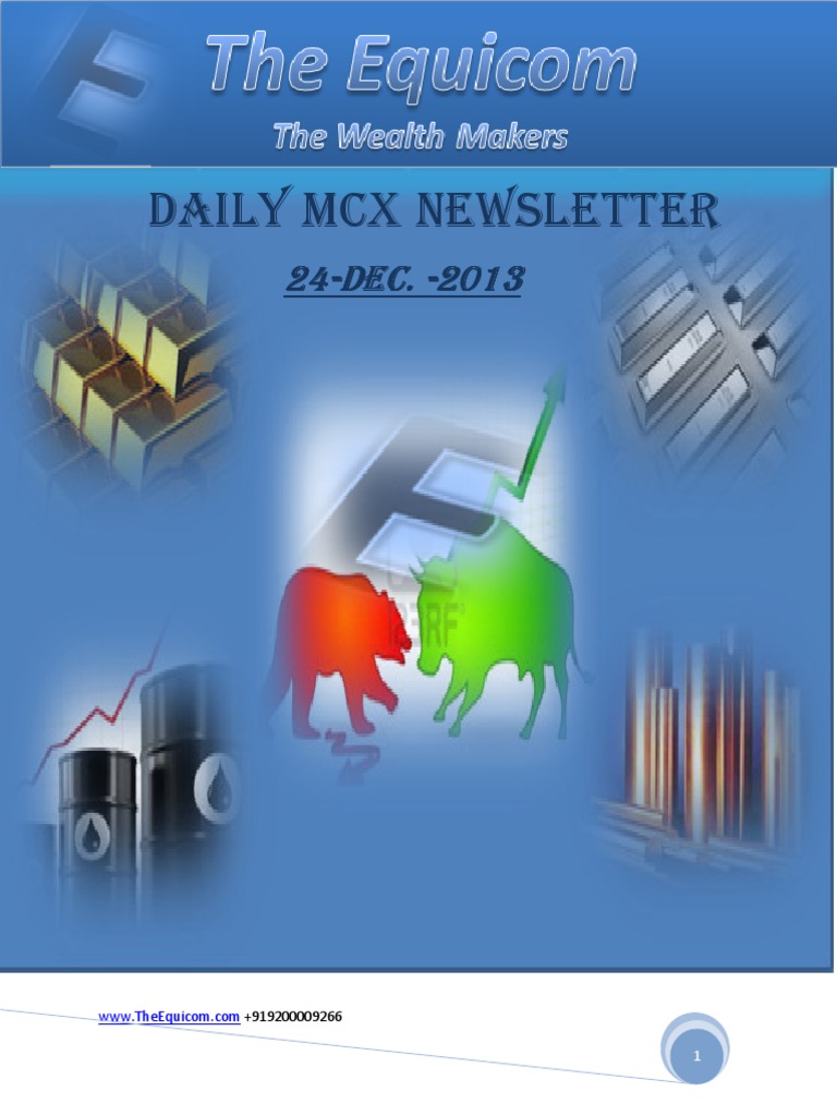 Daily MCX Commodity Newsletter 24-December | PDF | Iron Ore | Investor