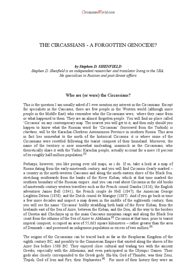 Circassians: A Forgotten Genocide? | PDF | History | Classics
