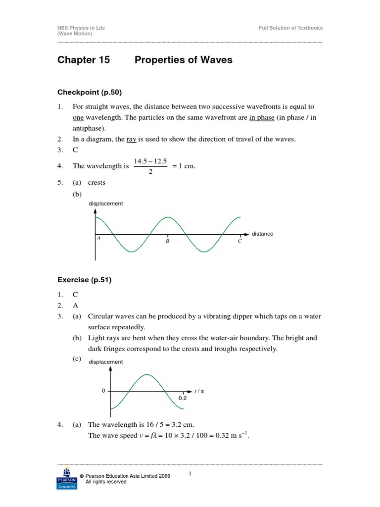 Ch15 Properties of Waves | PDF | Wavelength | Interference (Wave Propagation)
