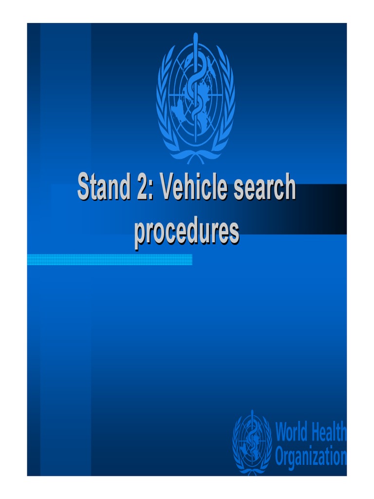 Vehicle Search Procedures Overview | PDF | Trunk (Car) | Classification