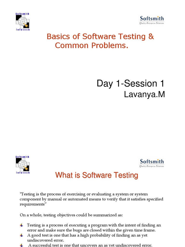 Software Testing Basics & Challenges | PDF | Software Testing | Systems ...