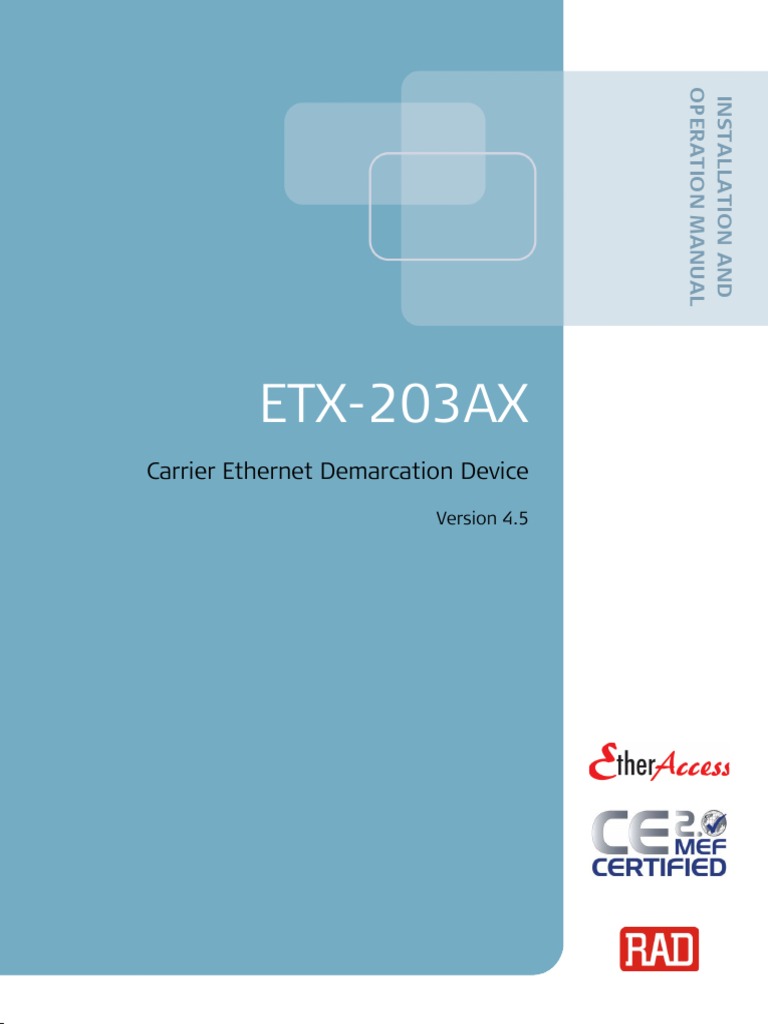 Etx 203ax | PDF | Asynchronous Transfer Mode | Radius